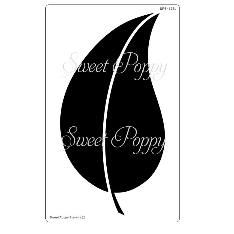 Sweet Poppy Stencil Leaf Aperture Sweet Poppy Stencils