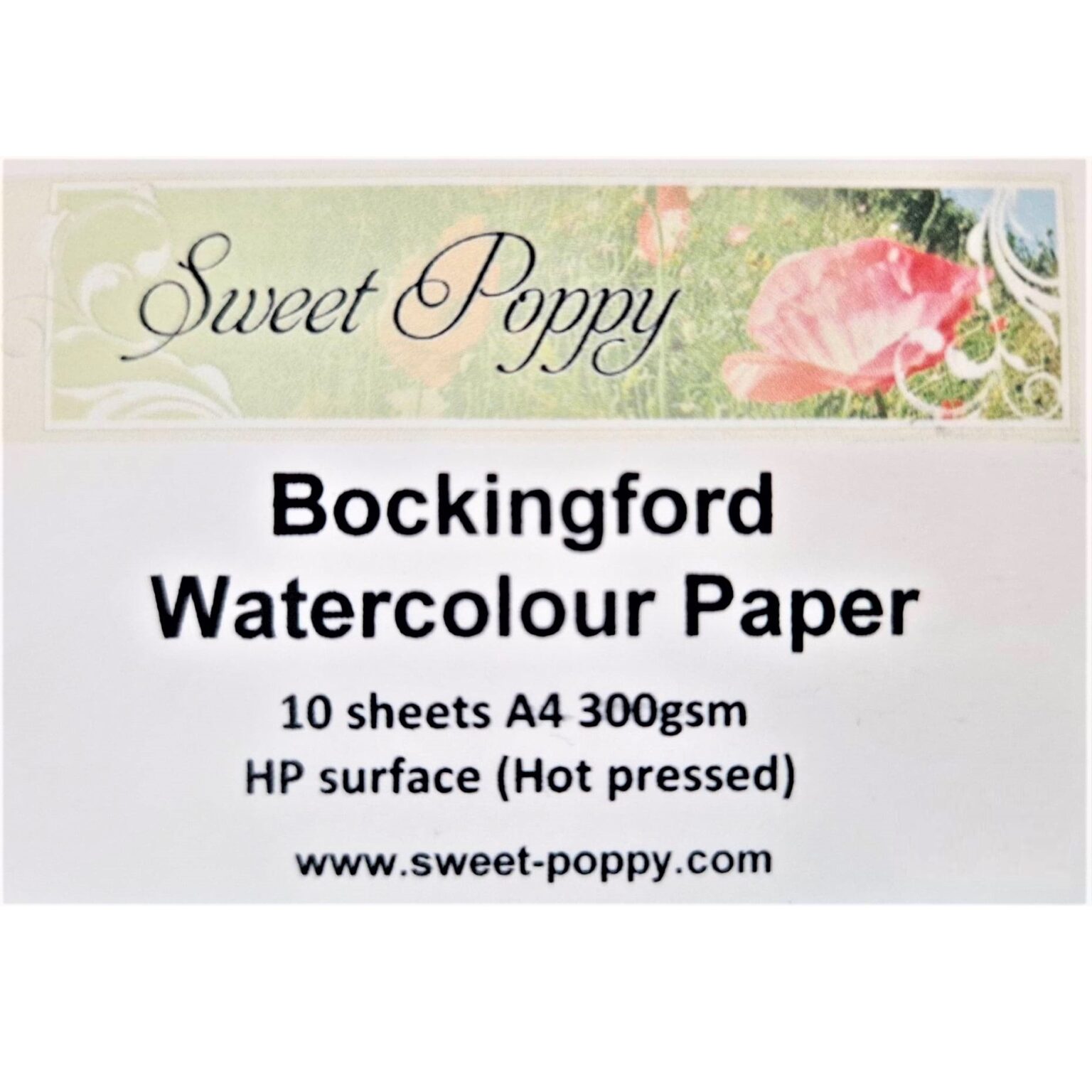 Bockingford Watercolour Card 300gsm (UK SHIPPING ONLY) - Sweet Poppy ...